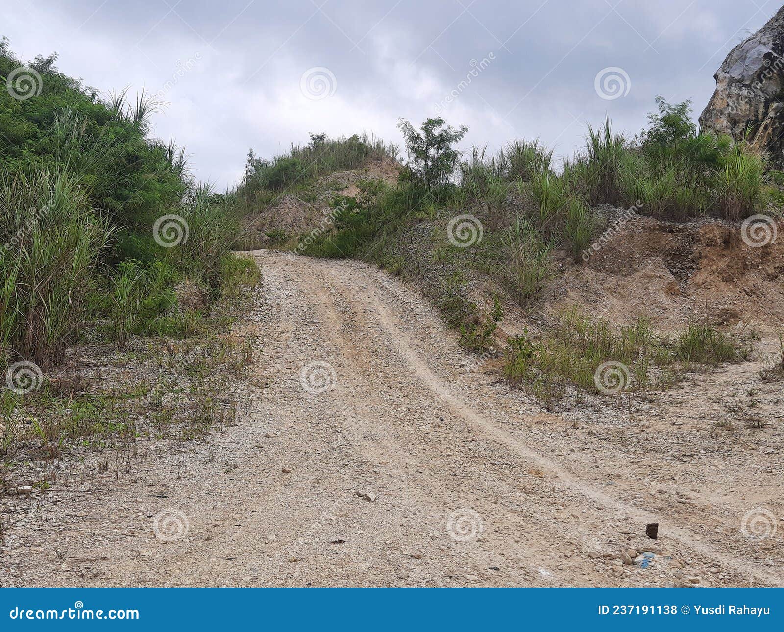 Mining Road With Sign And Mountains Royalty-Free Stock Photo ...