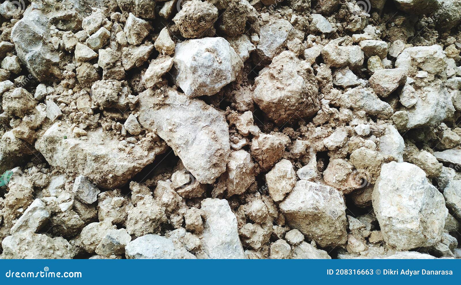 The Limestone Mound is Mixed with the Ground Stock Image - Image of ...