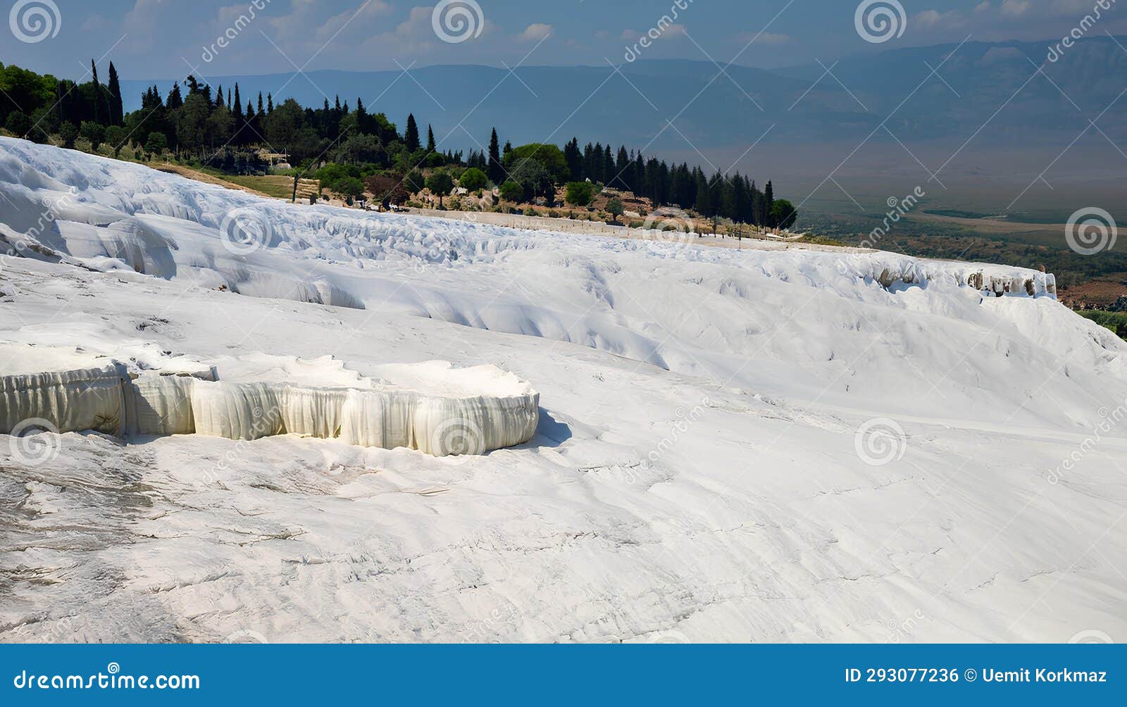 The Limestone Mountain in Pamukkale in Turkey Stock Photo - Image of ...