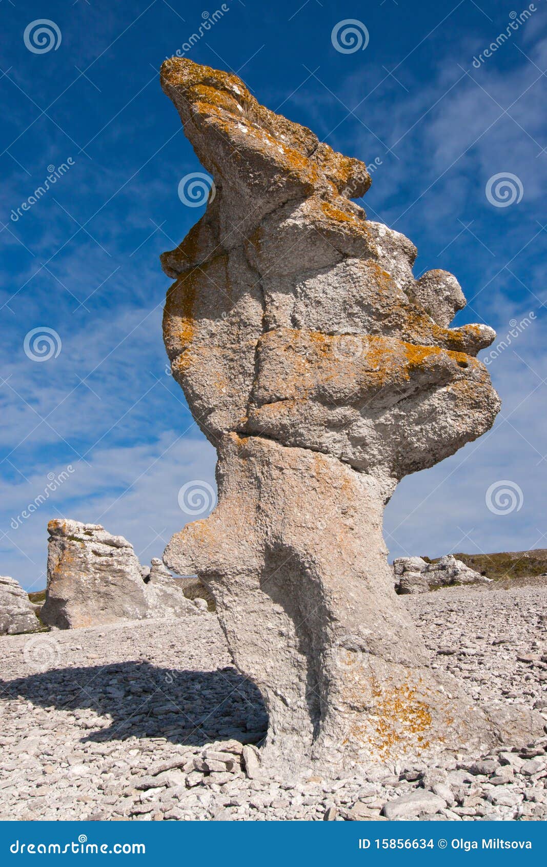 Limestone pillars stock photo. Image of rock, faro, raukar - 15856634