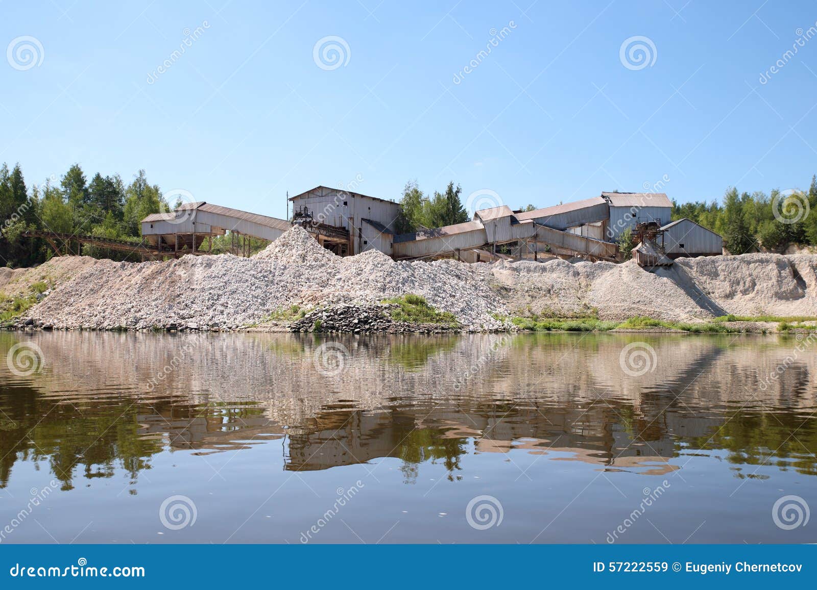 Limestone Plant on the Waterfront Stock Image - Image of industry ...