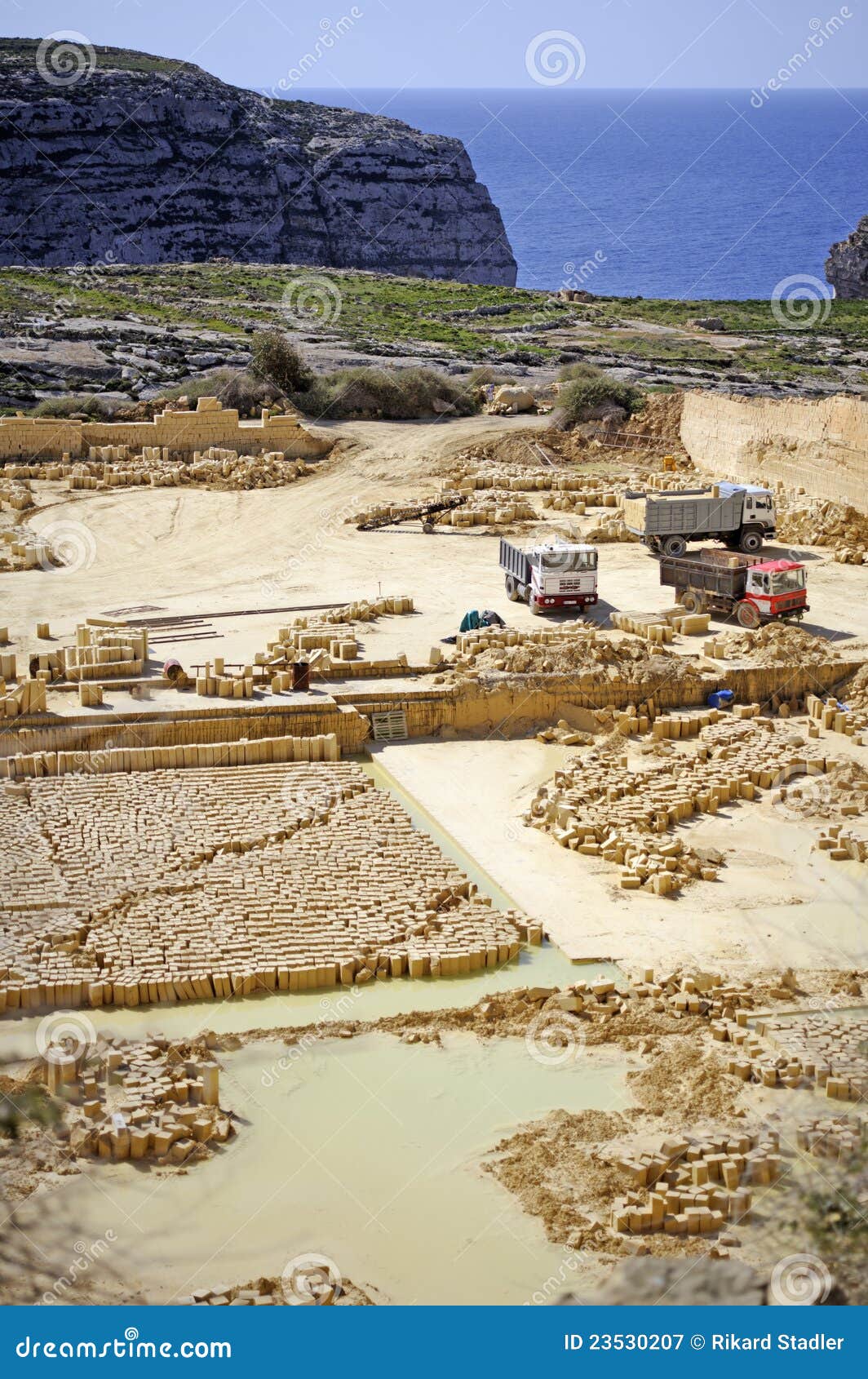 Limestone Quarry stock image. Image of agricultural, beauty - 23530207
