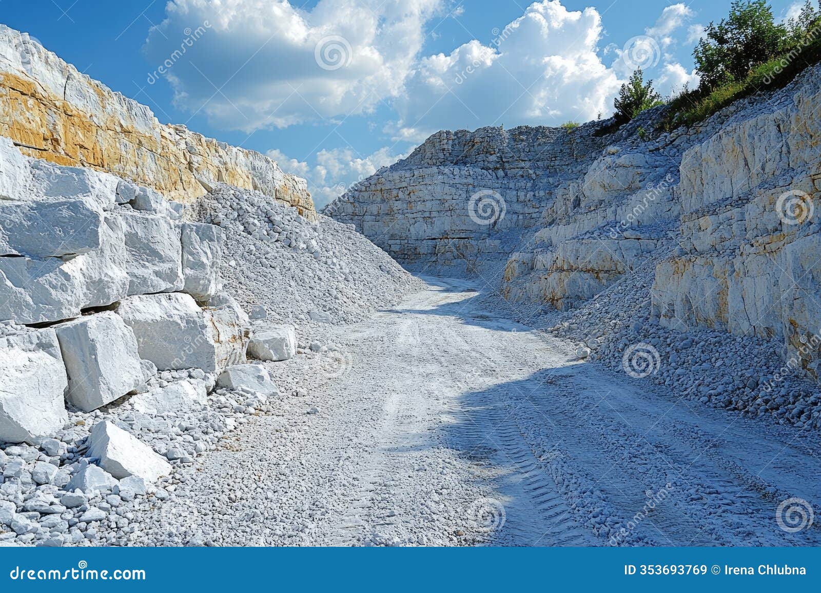 Excavator In A Limestone Stock Image | CartoonDealer.com #23064553