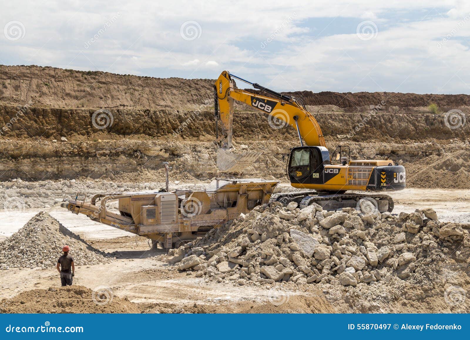Loading Limestone To General Cargo Vessel BERKBORG With Onboard ...