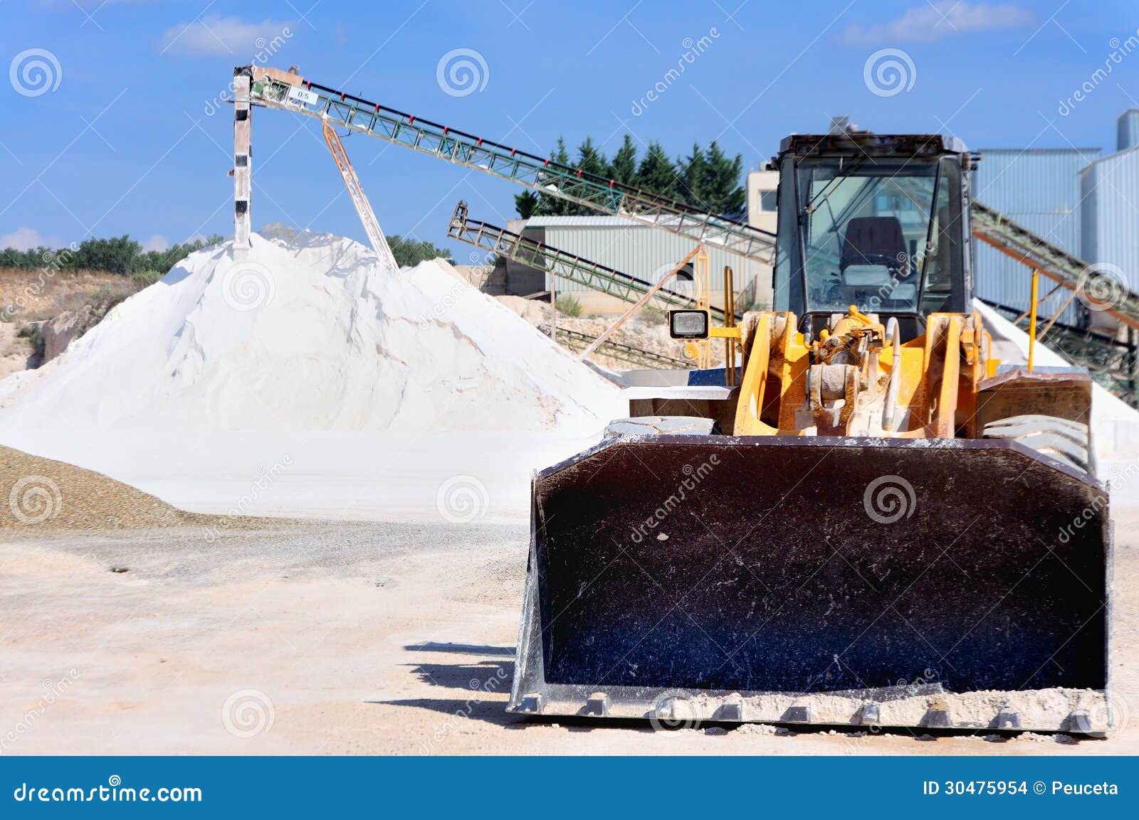 Limestone Quarry with Modern Crushing Stock Photo - Image of sandy ...