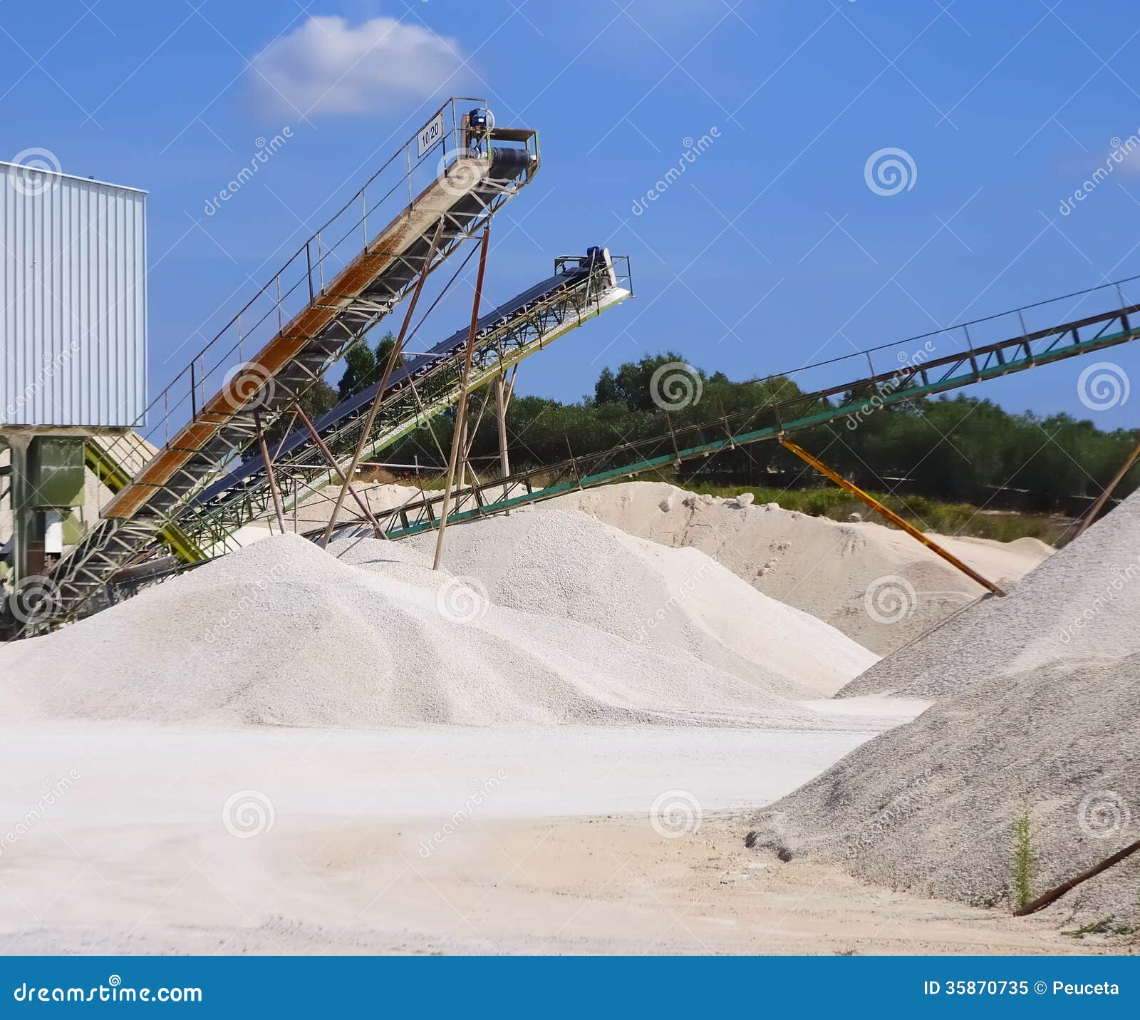 Limestone Quarry with Modern Crushing Stock Image - Image of sandy ...