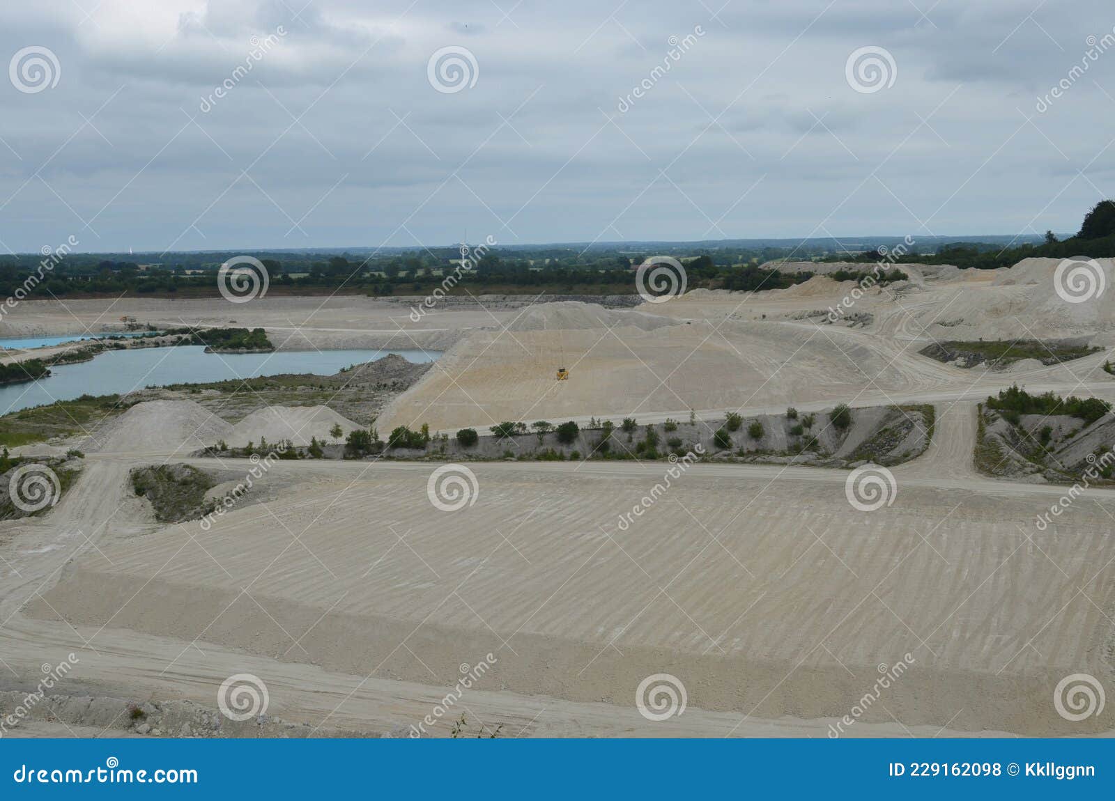 Limestone quarry stock photo. Image of earth, lake, limestone - 229162098