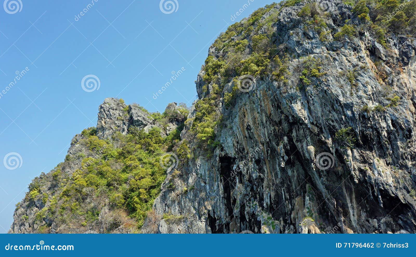 Limestone Rocks at Thailands Coast Stock Photo - Image of landscape ...
