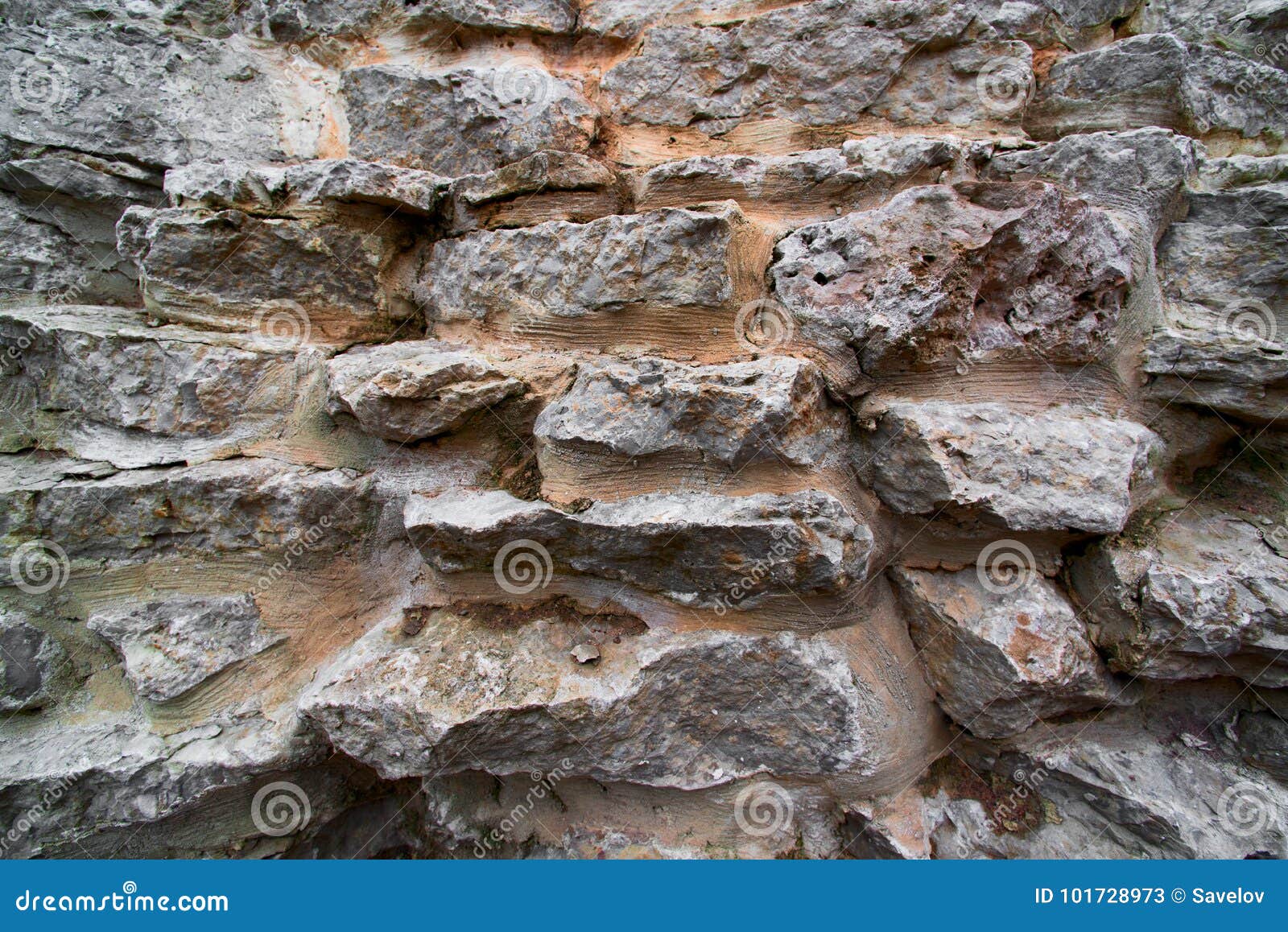 Limestone Ruined Ancient Wall Stock Image - Image of concrete ...