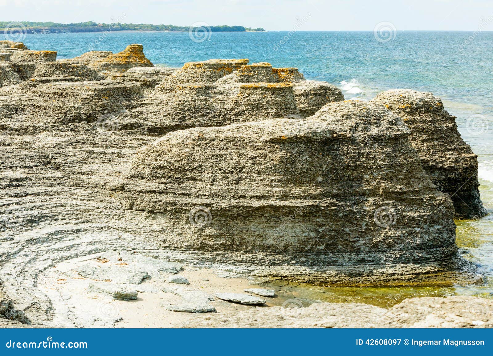 Limestone sea stacks stock image. Image of naked, rock - 42608097