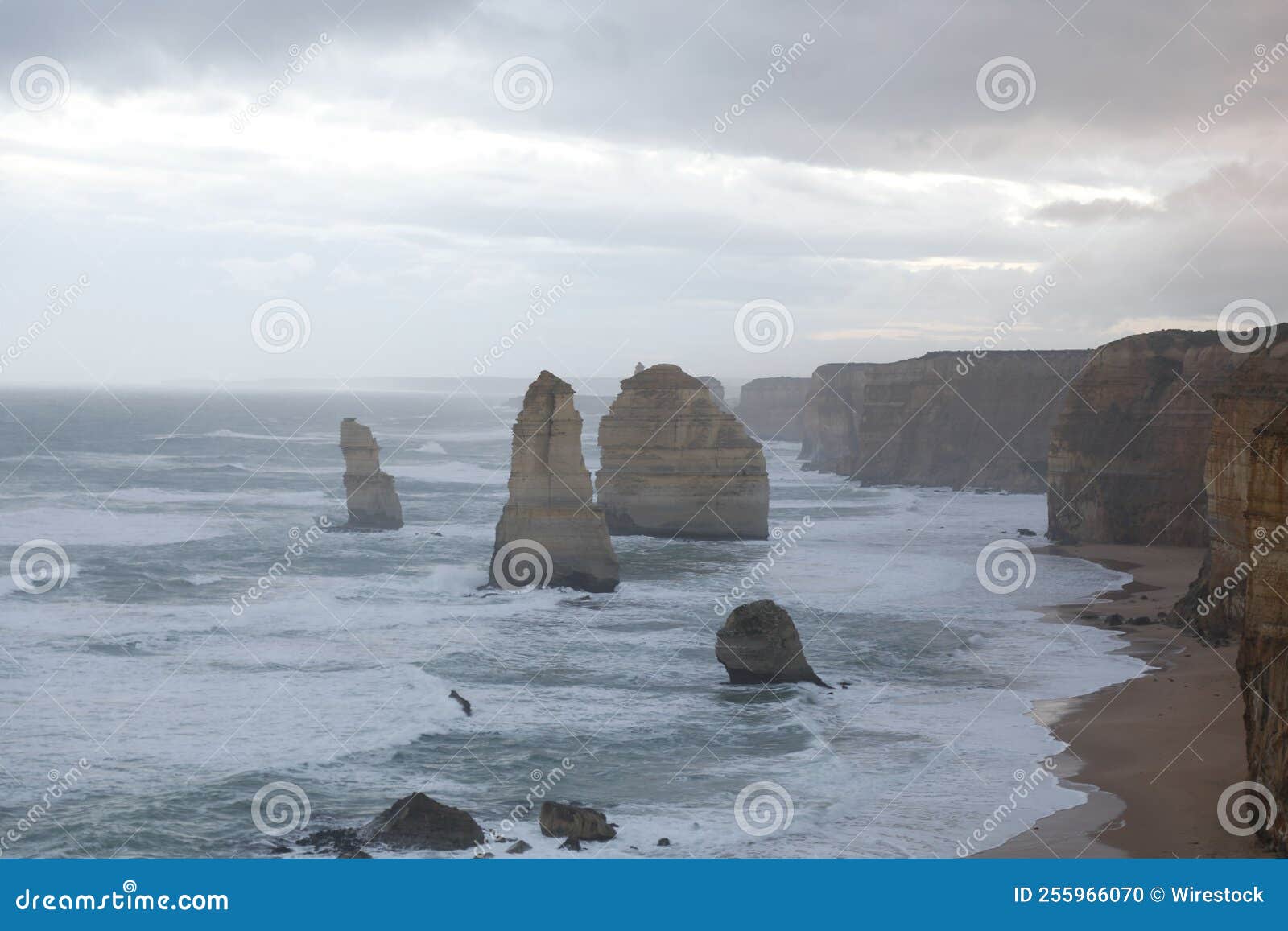 Limestone Stack of the Twelve Apostles in Victoria, Australia Stock ...