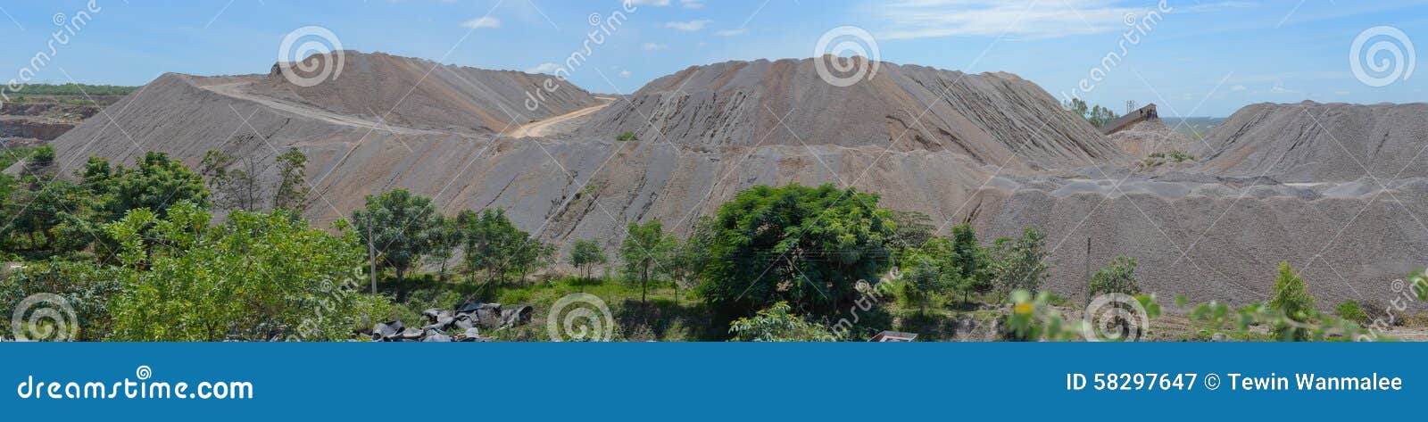 Limestone stockpile stock image. Image of sand, panorama - 58297647