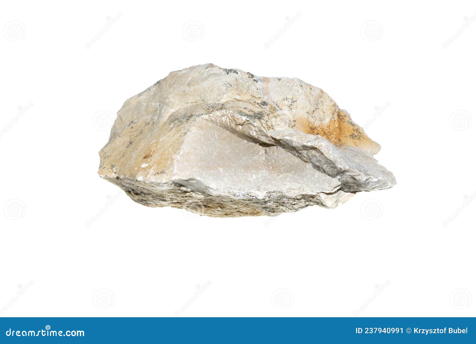 Limestone Stone on a White Isolated Background Stock Image - Image of ...