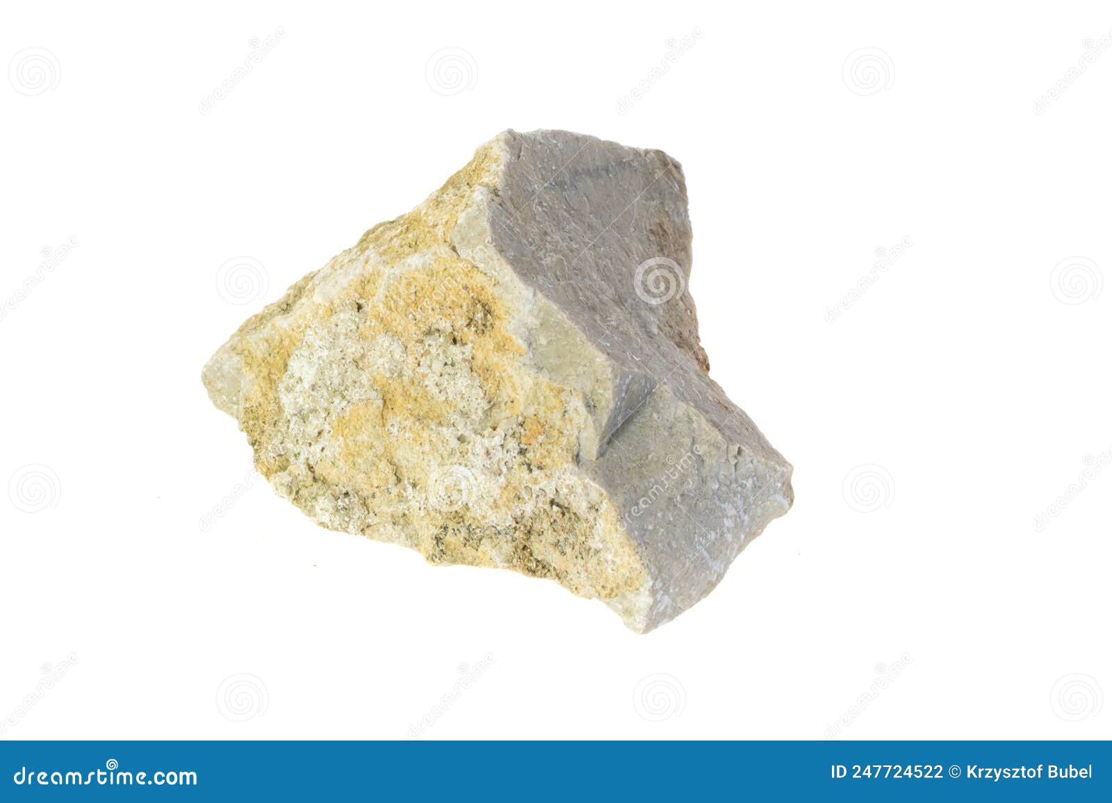 Limestone Stone on a White Isolated Background Stock Photo - Image of ...