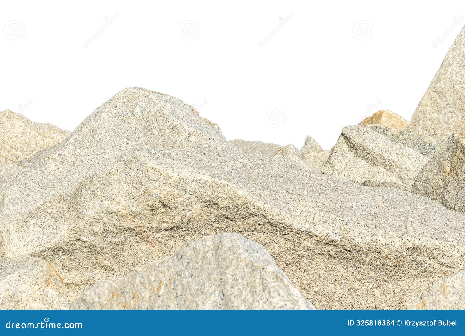 Limestone Stones on a White Isolated Background Stock Photo - Image of ...