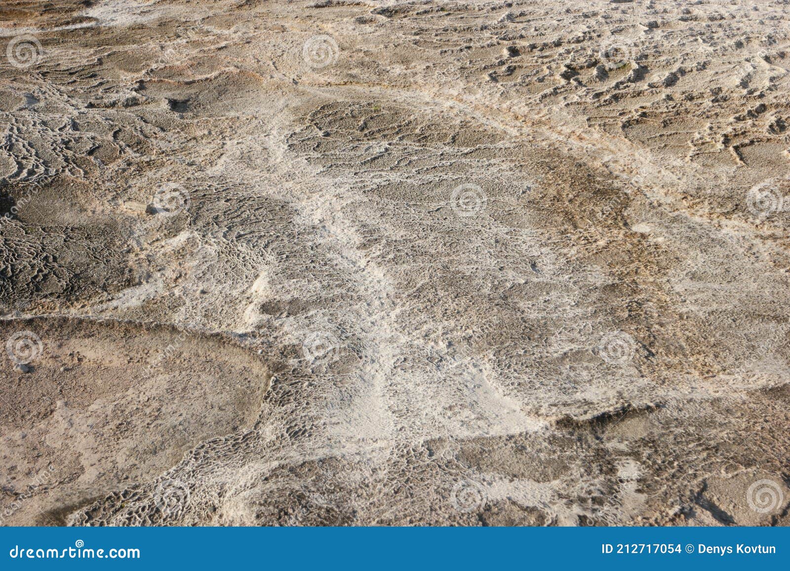 Limestone Travertine Surface at Pamukkale, Turkey. Stock Photo - Image ...