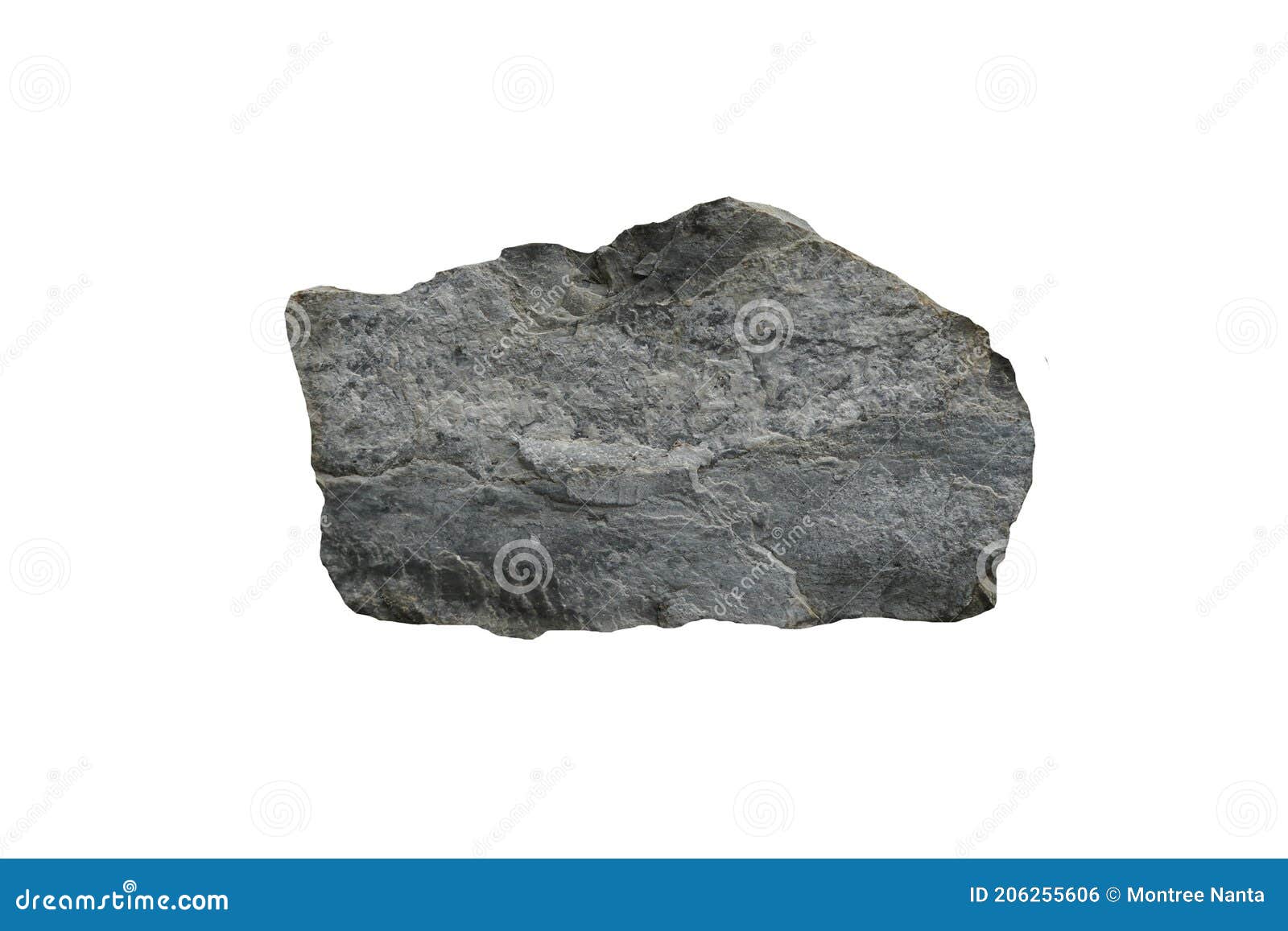 Limestone and Chert Rock Isolated on a White Background. Stock Photo ...