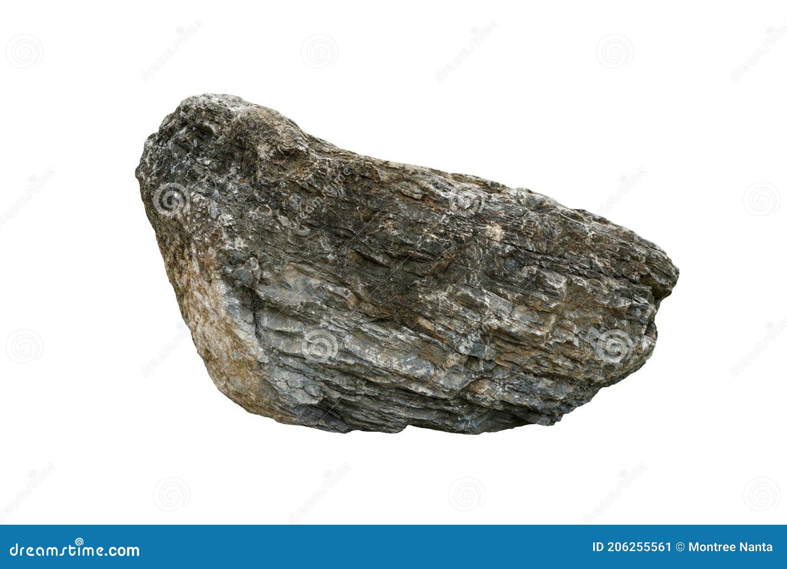 Big Limestone Rock Isolated on a White Background. Stone for Garden ...