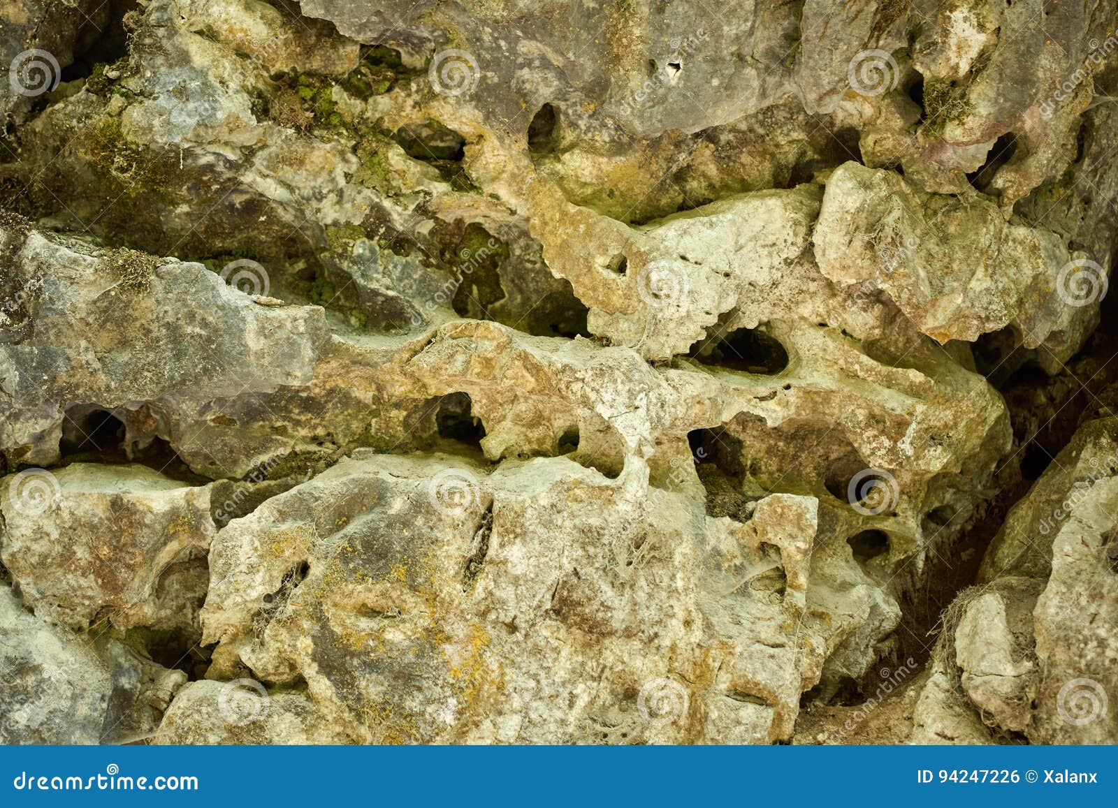 Limestone Wall of the Mountain Stock Photo - Image of nature, rough ...