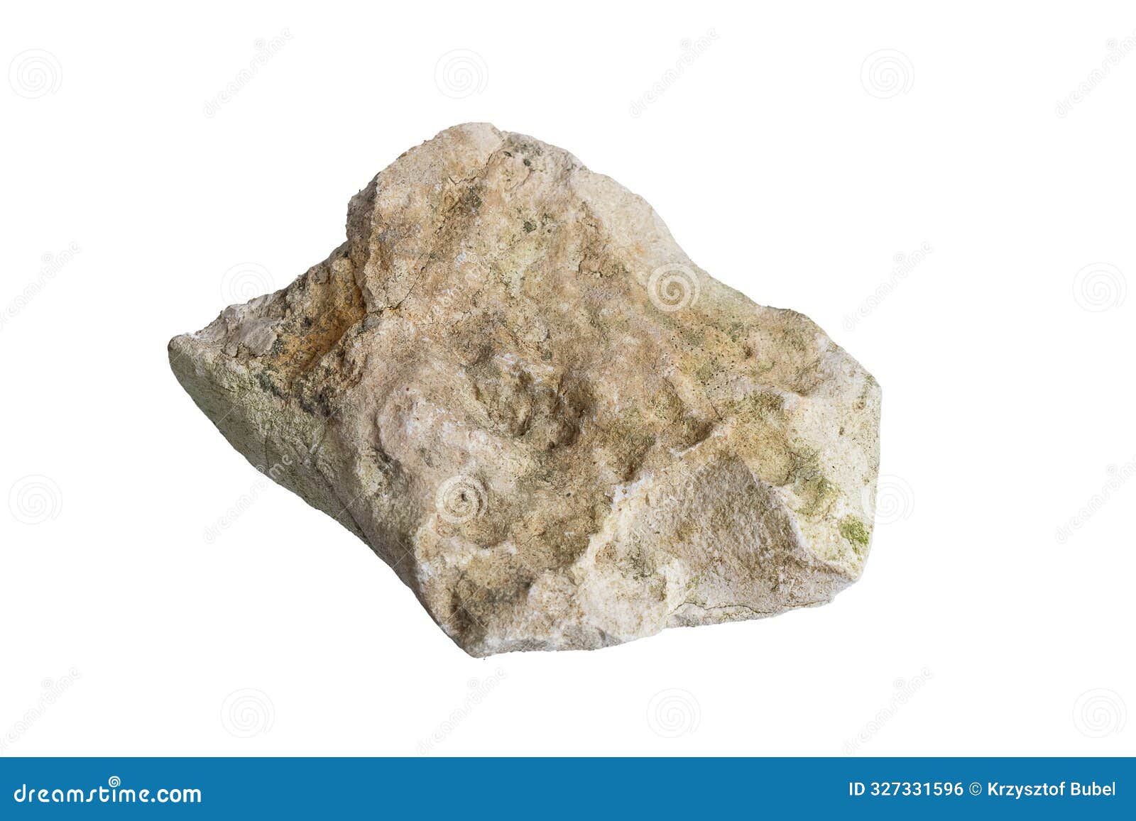 Limestone on White Isolated Background Stock Photo - Image of ...