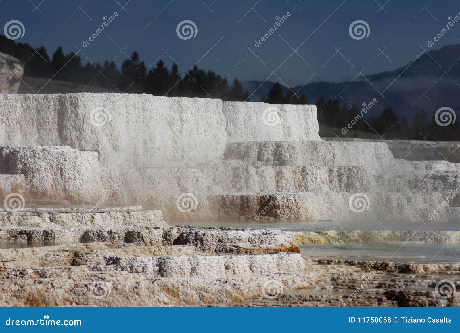 Limestone in Yellowstone National Park Stock Photo - Image of ...