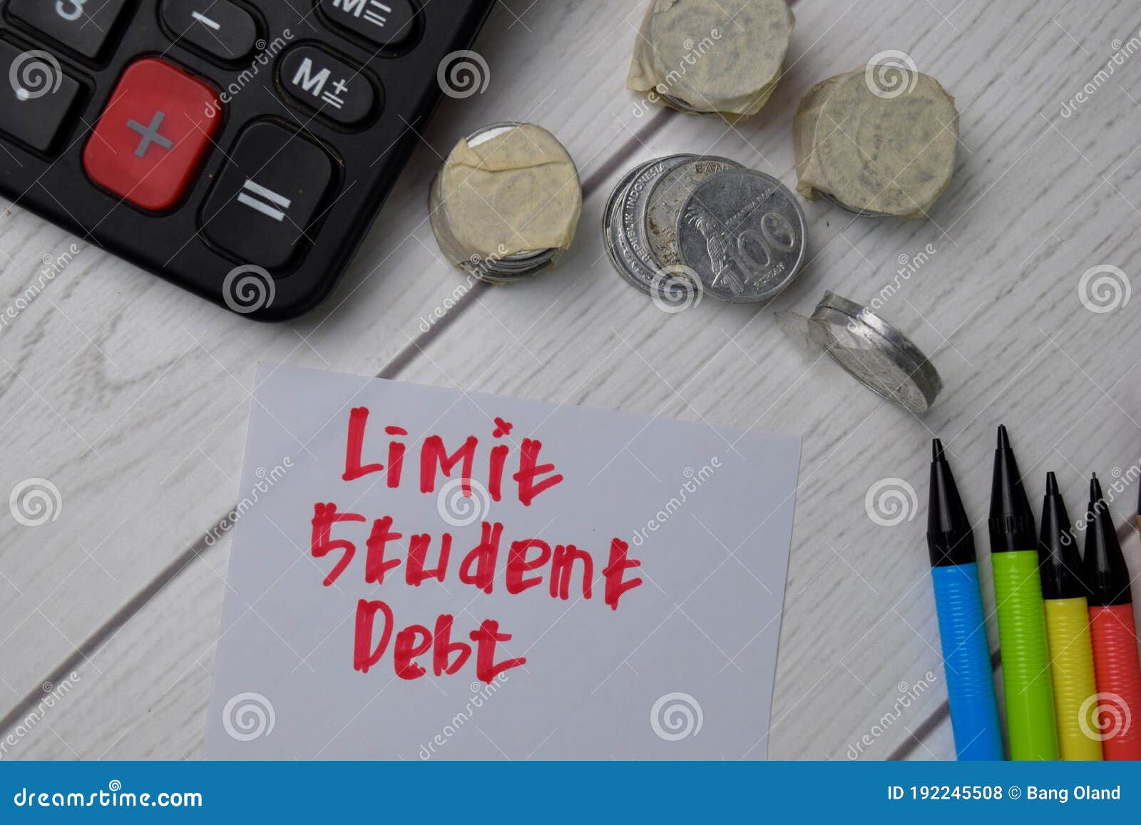 Limit Student Debt Text Write on Sticky Notes Isolated on Office Desk ...