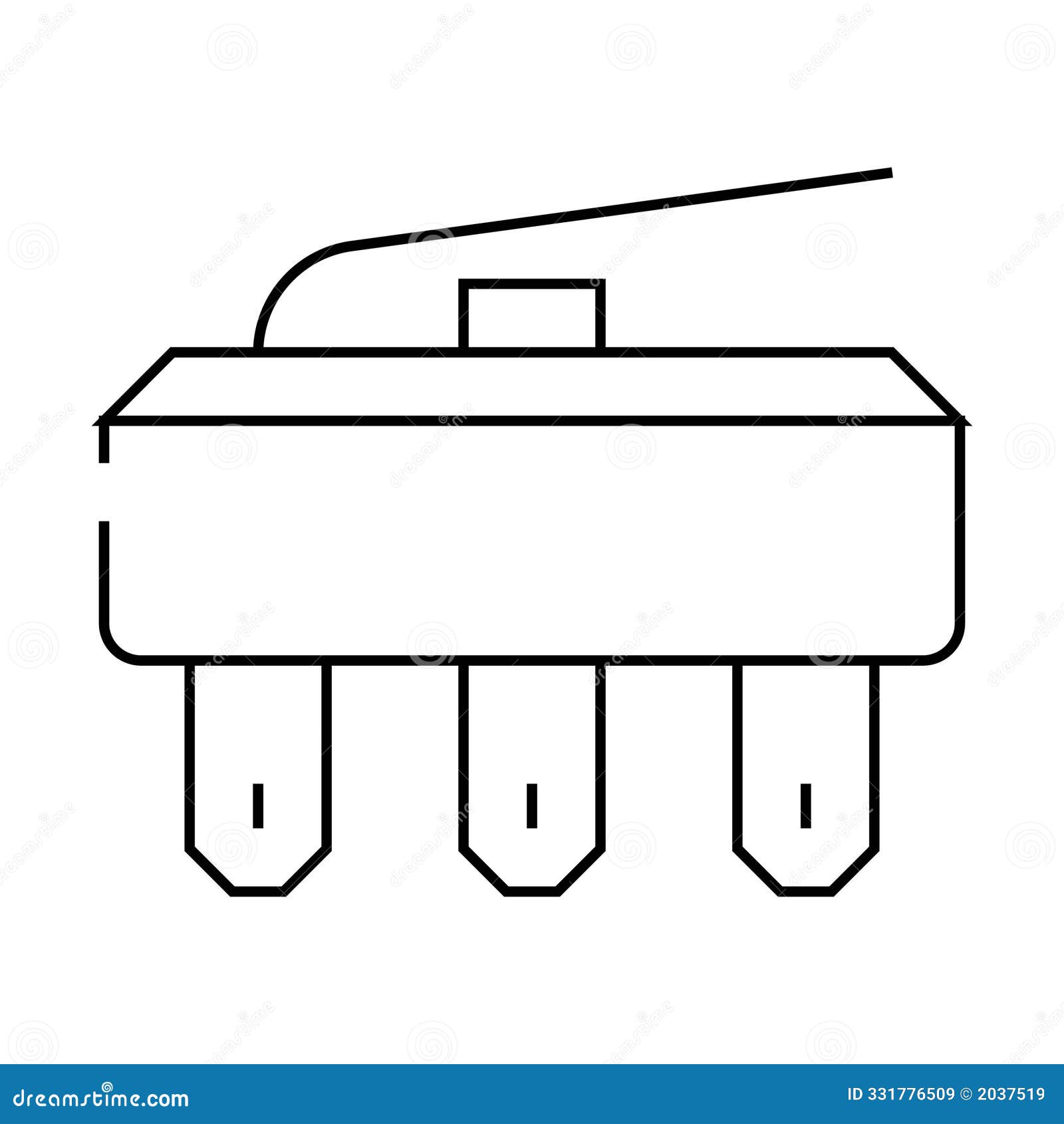 Switch Box, In Line Design. Switch, Box, Electrical, Control On White ...