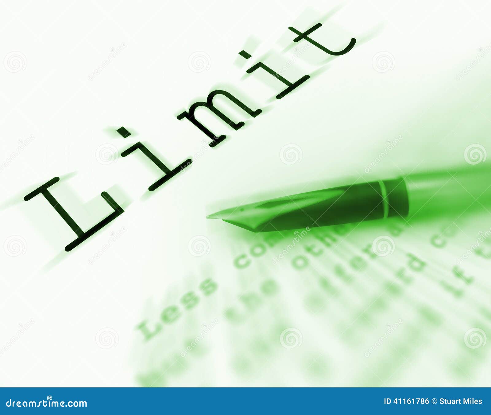 Limit Word Displays Confines Boundary or Extent Stock Illustration ...