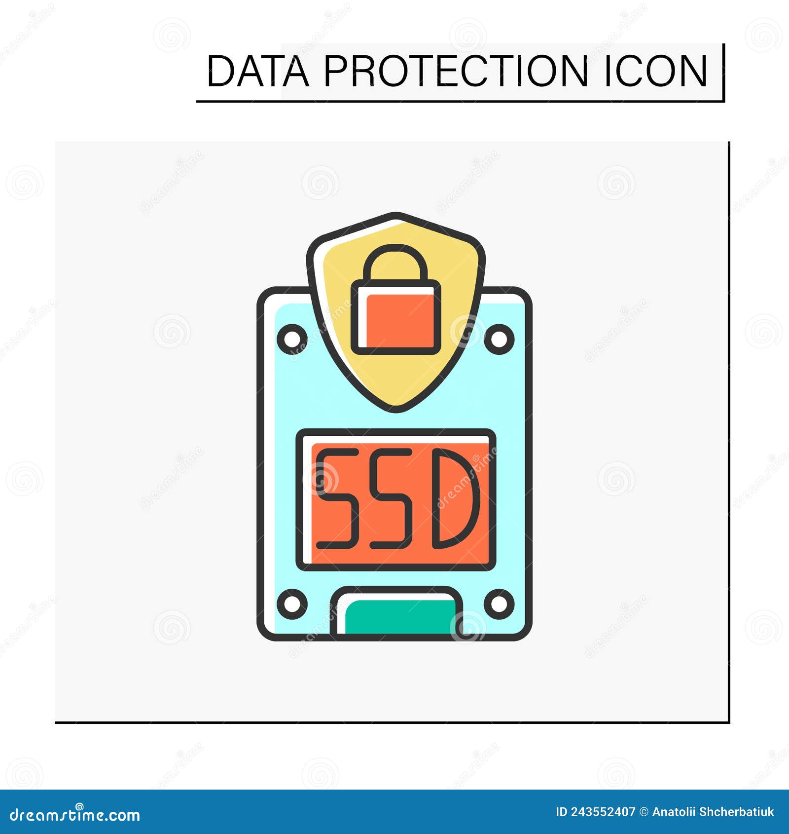 Limited access color icon stock vector. Illustration of drives - 243552407