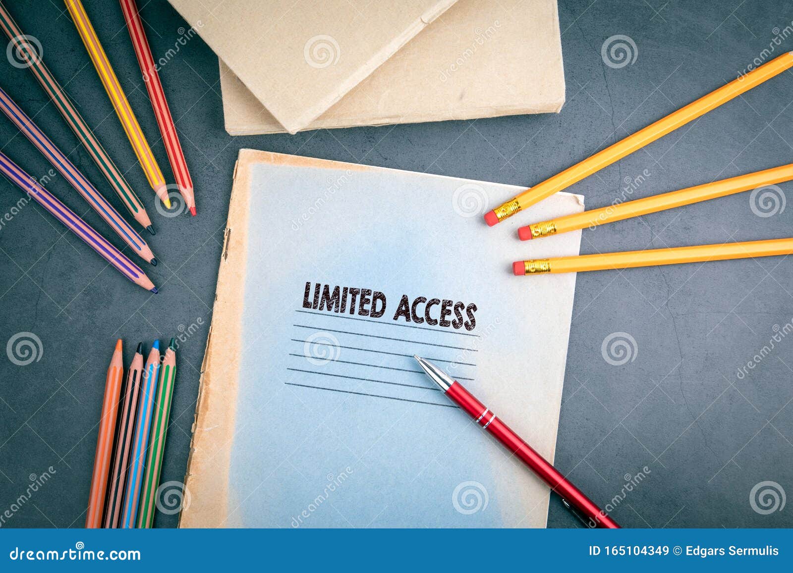 Limited Access. Document Reports, Personal Information Concept Stock ...
