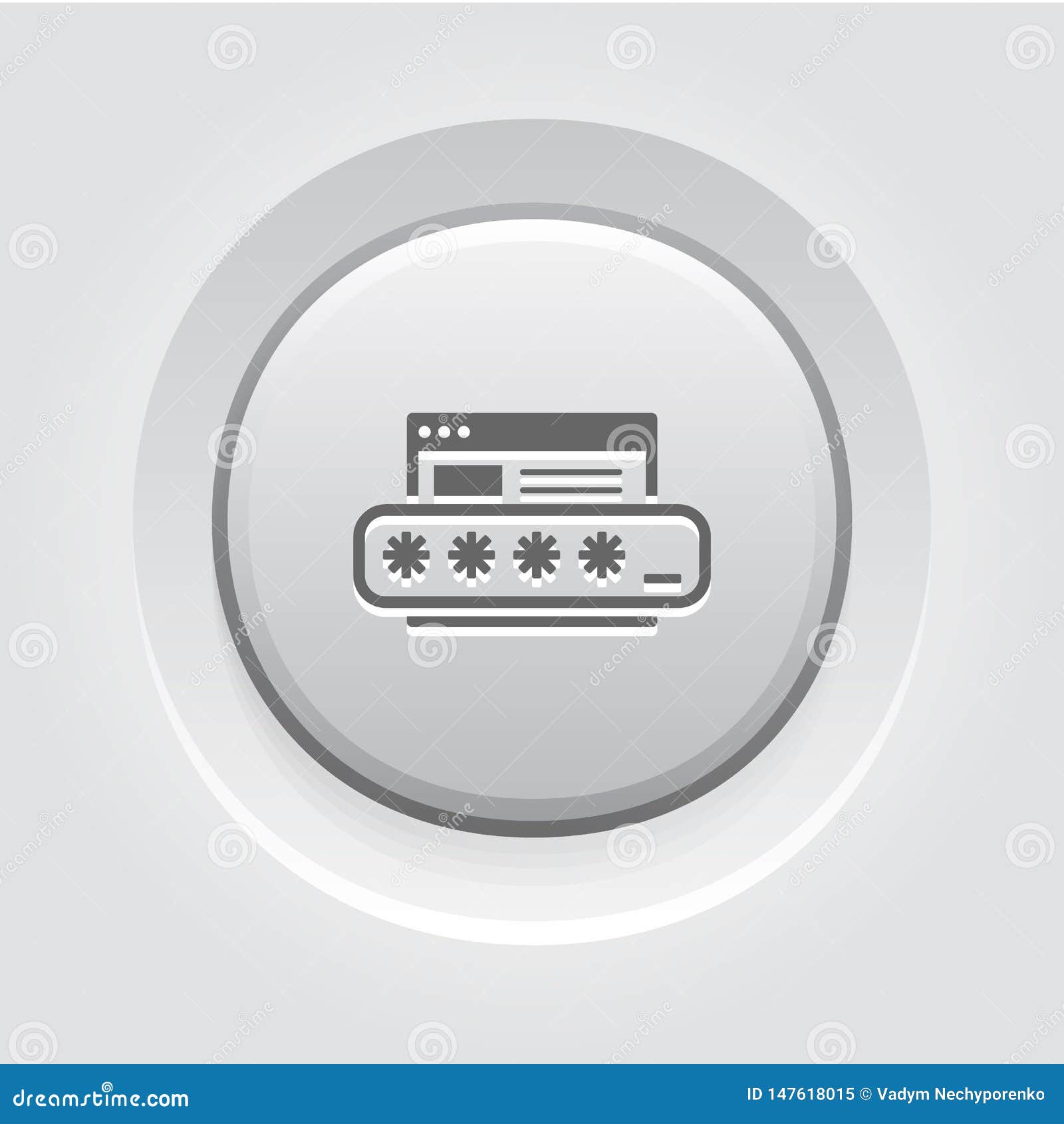 Limited Access Icon. Flat Design Stock Illustration - Illustration of ...