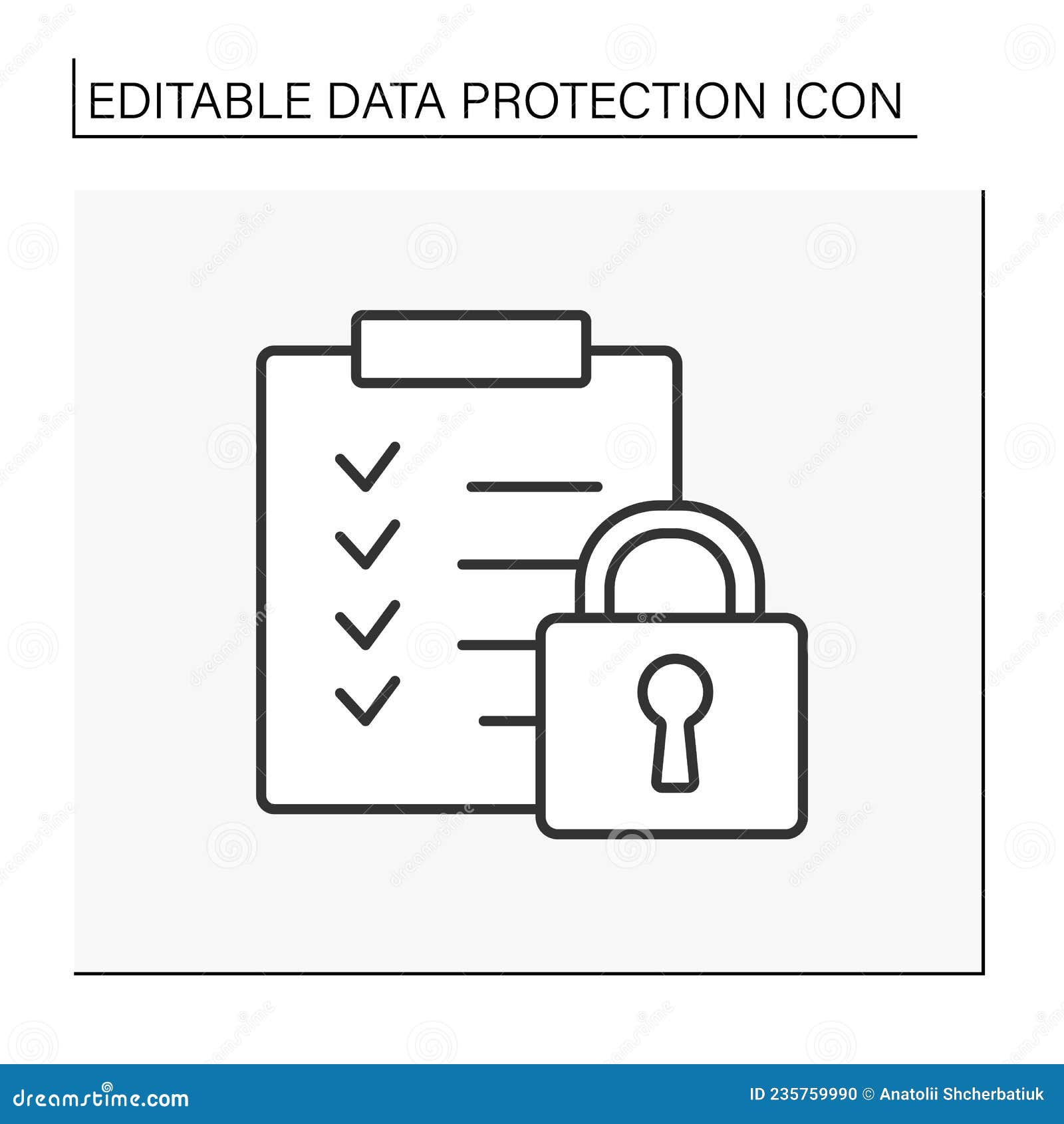 Limited access line icon stock vector. Illustration of twostep - 235759990