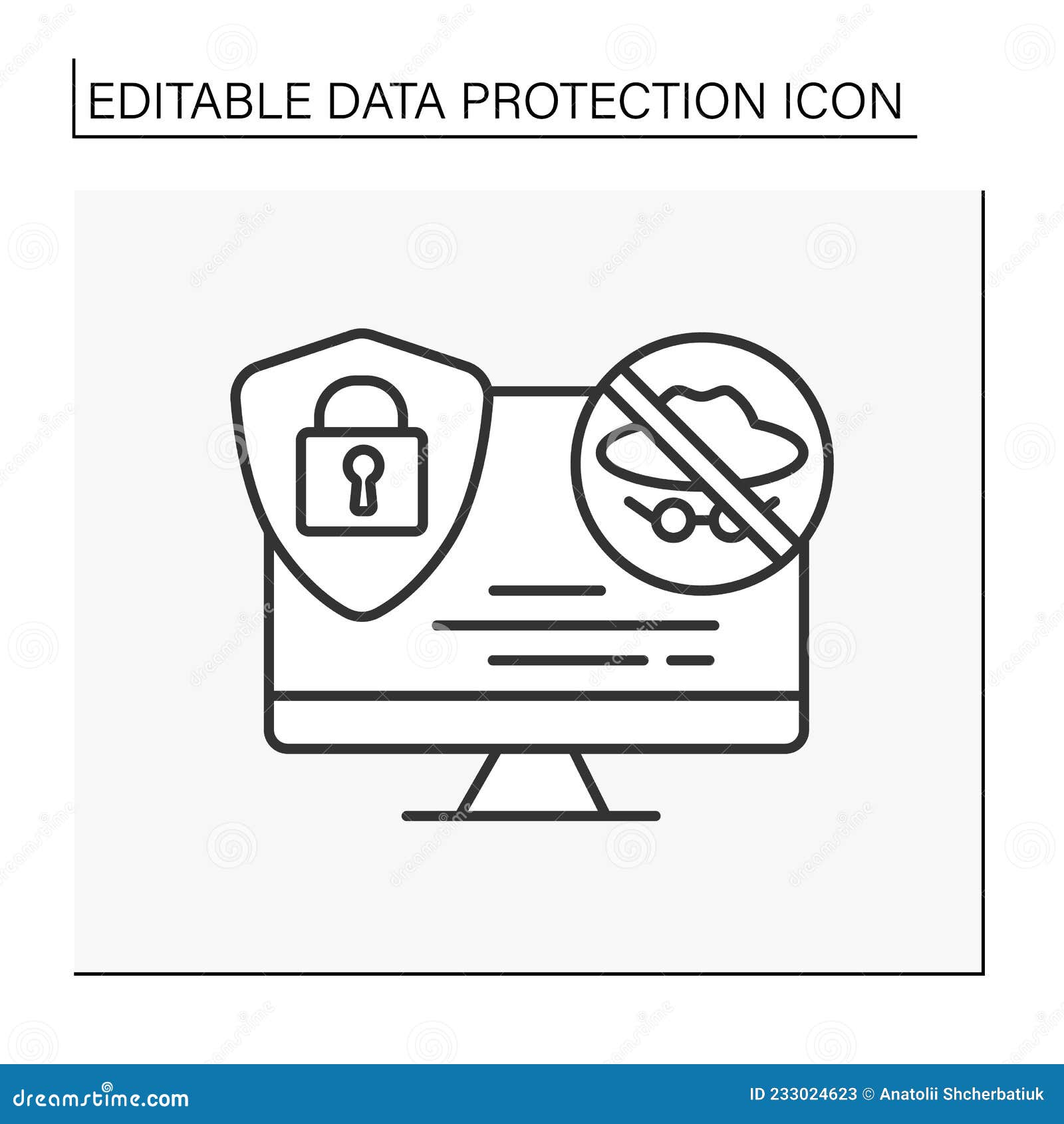 Limited access line icon stock vector. Illustration of unlock - 233024623