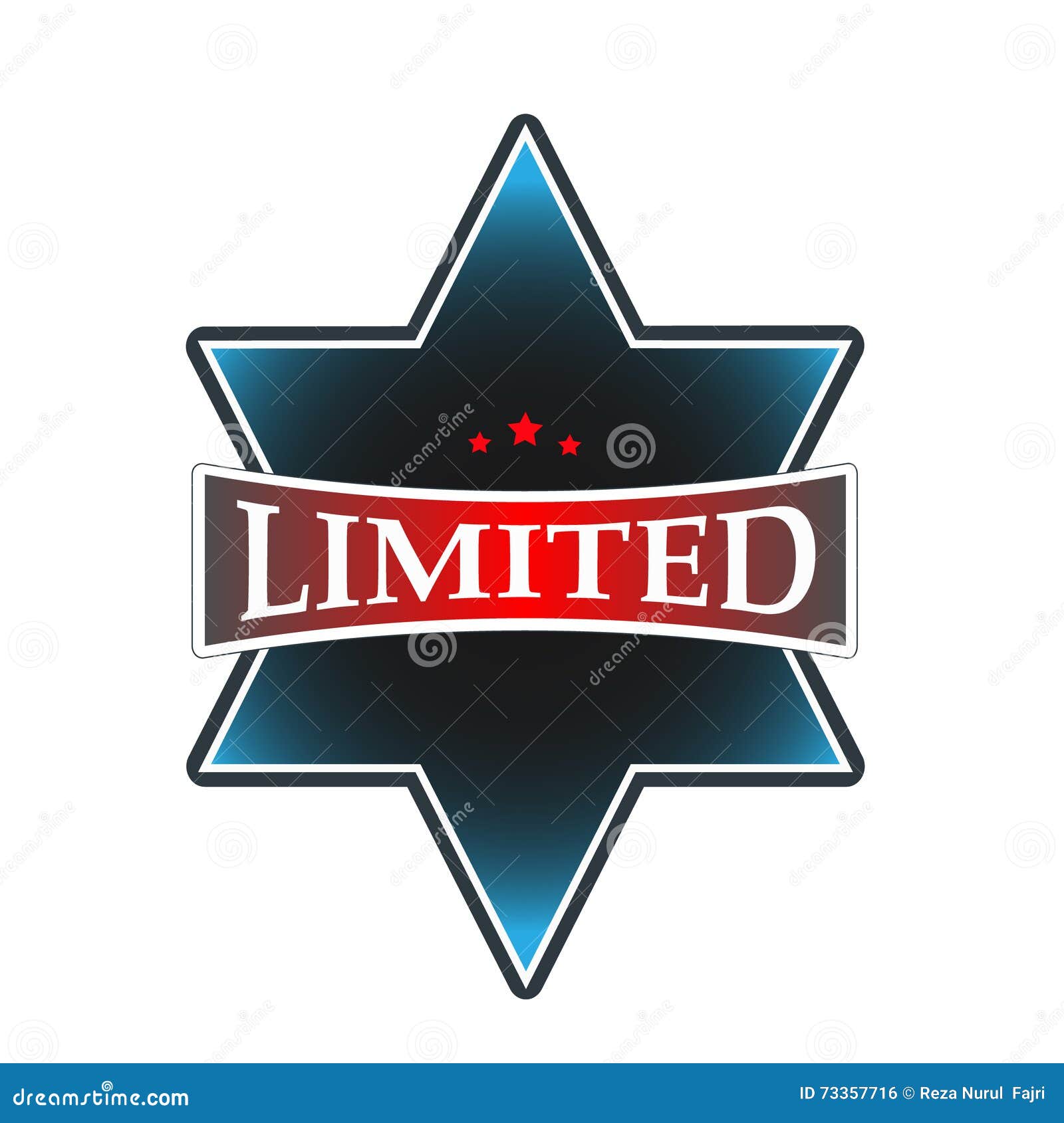 Limited badge stock illustration. Illustration of badge - 73357716