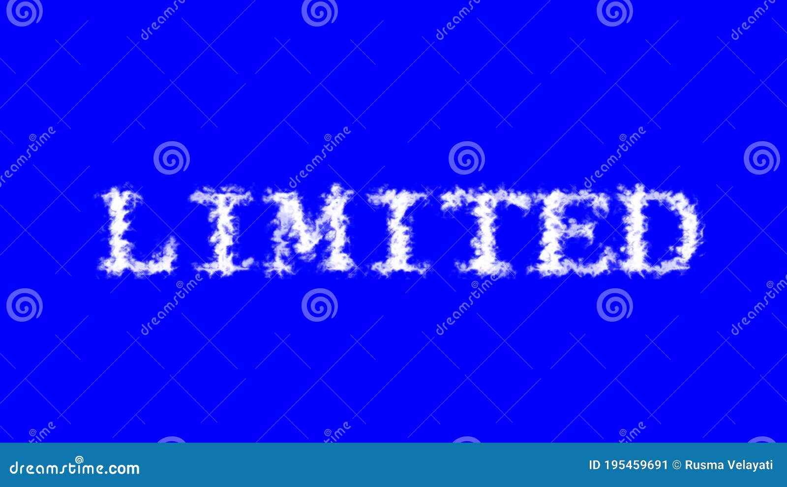 Limited Cloud Text Effect Blue Isolated Background Stock Video - Video ...