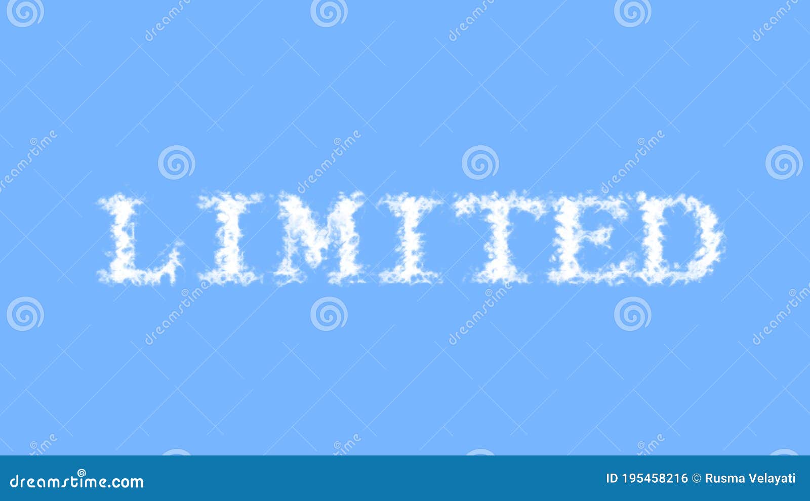 Limited Cloud Text Effect Sky Isolated Background Stock Illustration ...