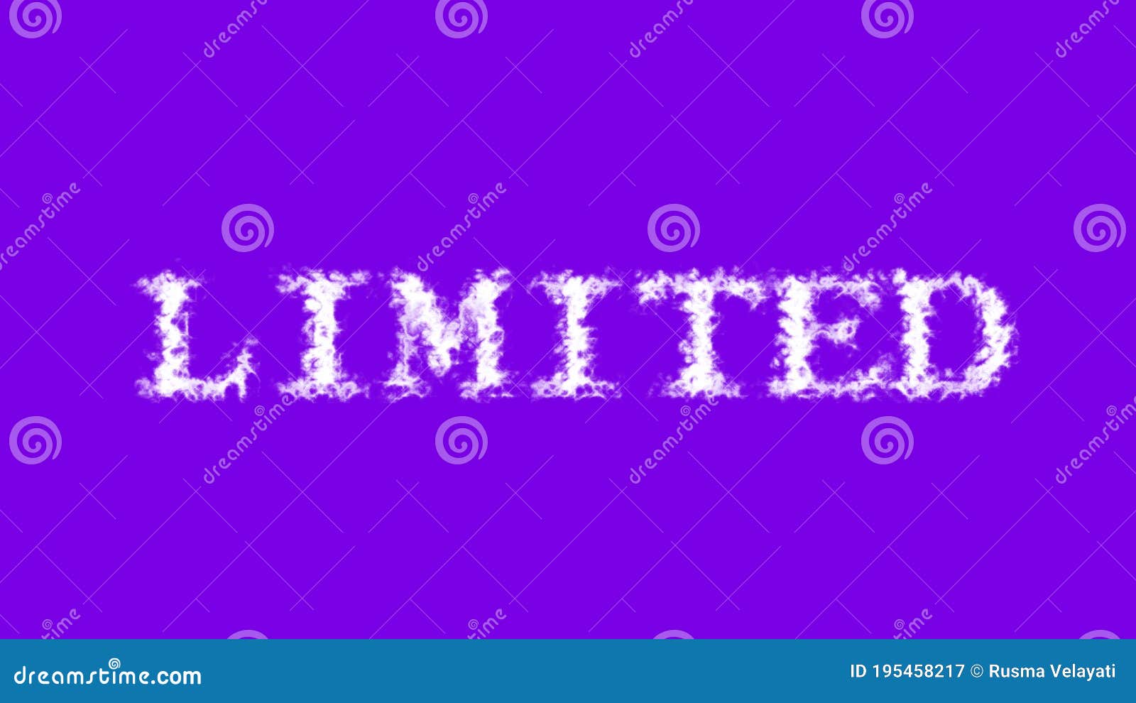 Limited Cloud Text Effect Violet Isolated Background Stock Illustration ...