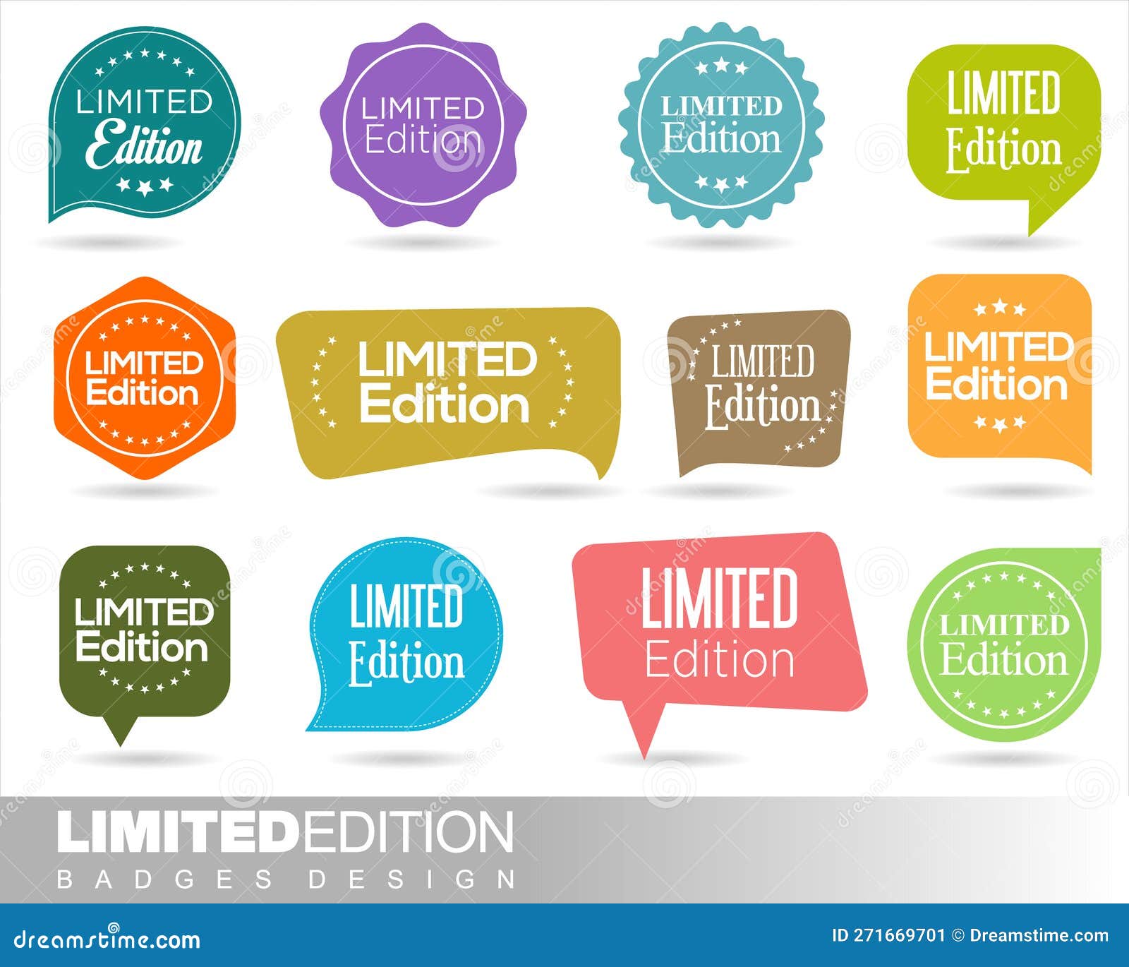 Limited Edition Badge and Tags in Flat Design Style Vector Illustration ...