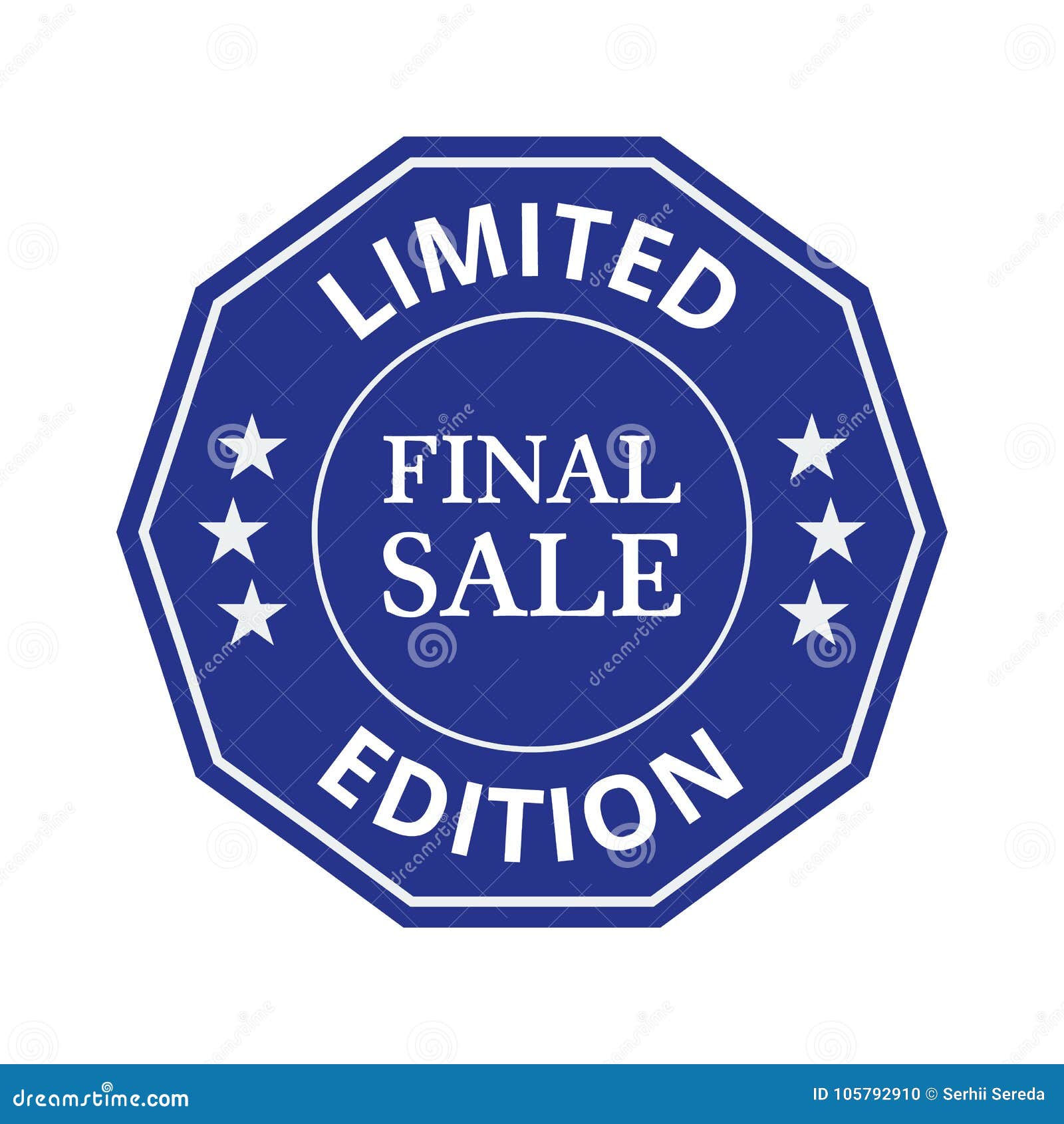 Limited Edition Badge on White Background. Stock Illustration ...