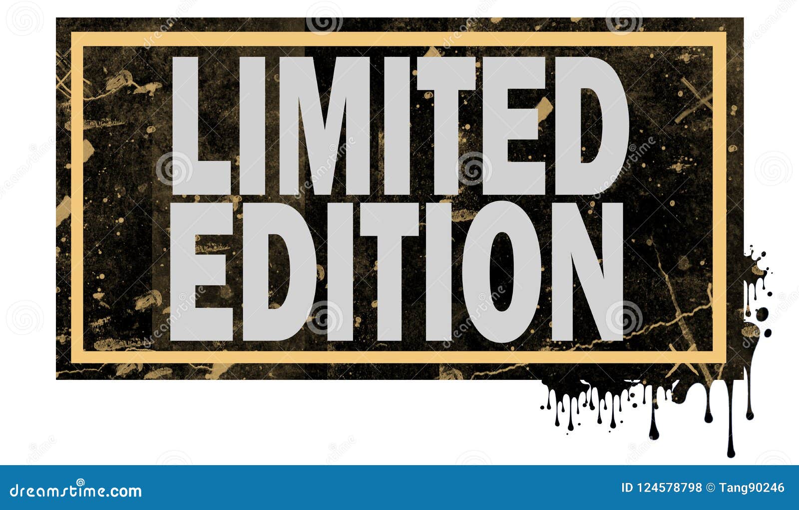 Limited Edition in Black Frame Stock Illustration - Illustration of ...