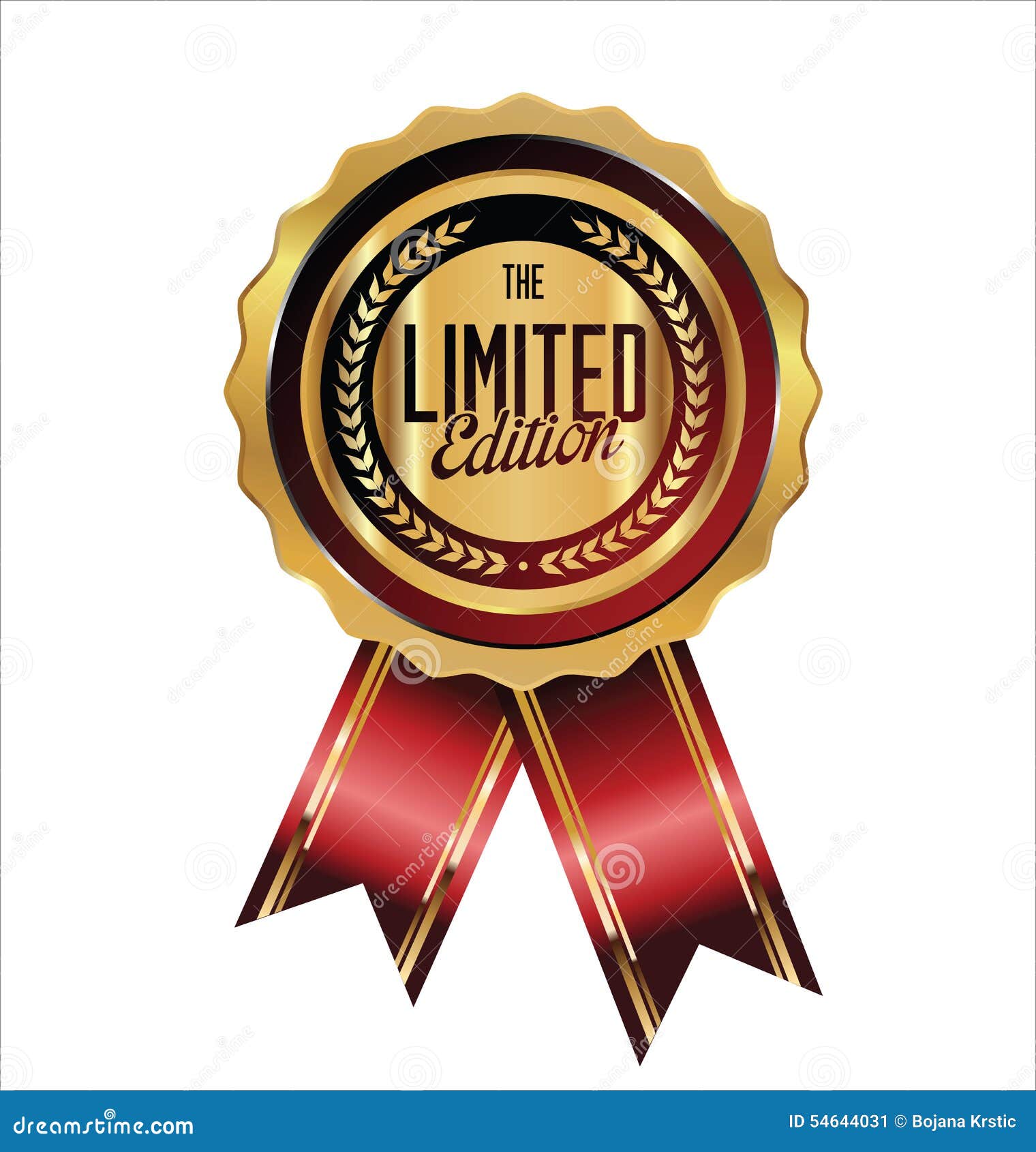 Limited edition label stock illustration. Illustration of button - 54644031