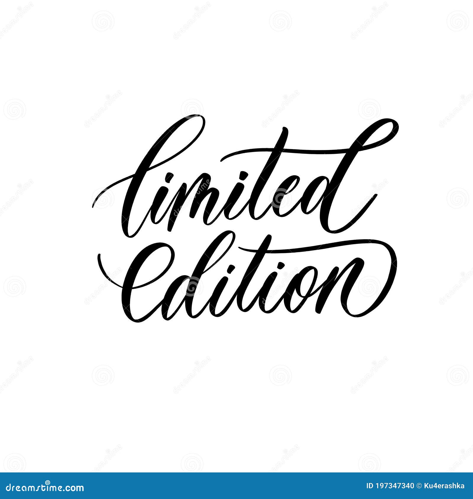 Limited Edition Lettering Inscription for Tag and Label. Stock Vector ...