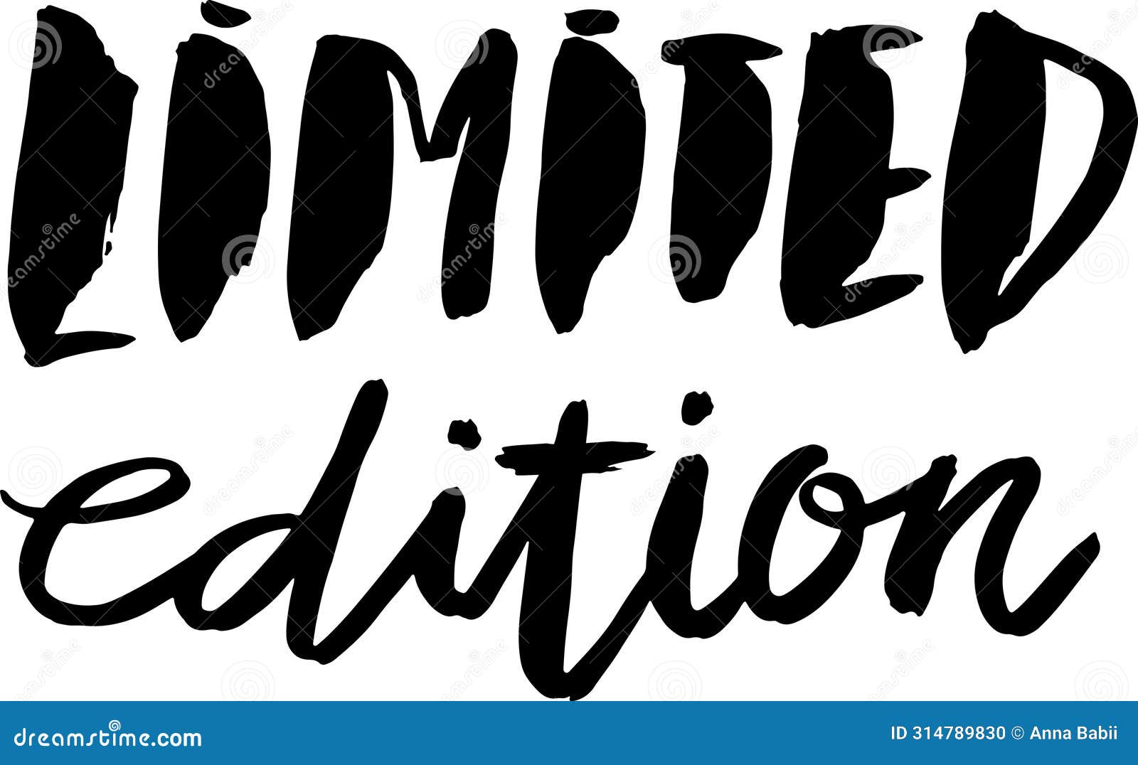 Limited Edition Modern Lettering Design. Stock Vector - Illustration of ...