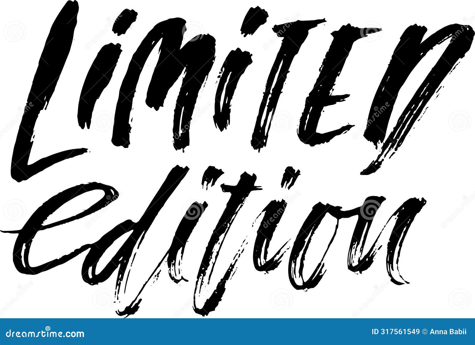 Limited Edition Modern Lettering Design. Stock Illustration ...