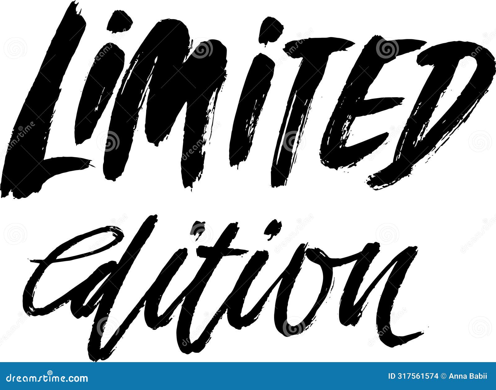 Limited Edition Modern Lettering Design. Stock Vector - Illustration of ...