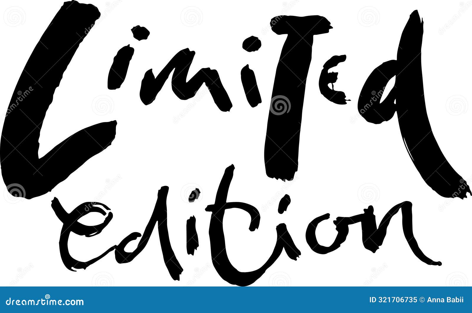 Limited Edition Modern Lettering Design. Stock Illustration ...