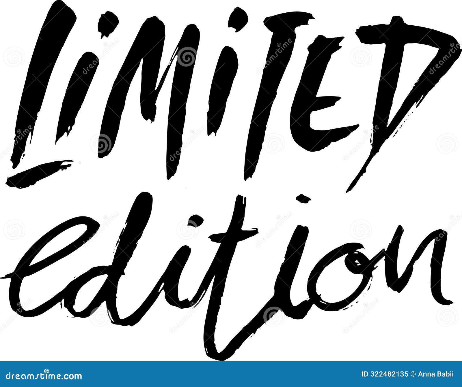 Limited Edition Modern Lettering Design. Stock Illustration ...