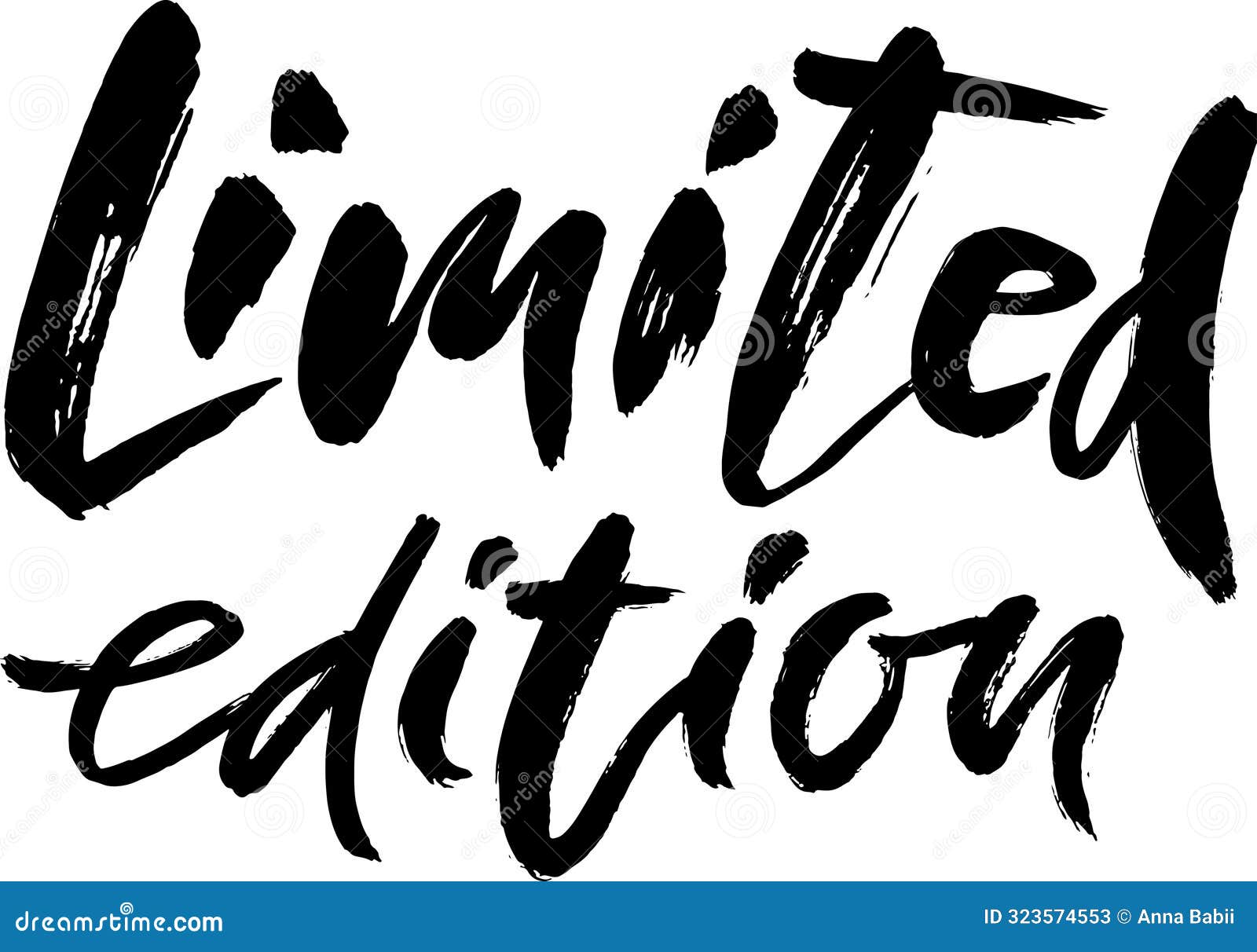 Limited Edition Modern Lettering Design. Stock Vector - Illustration of ...