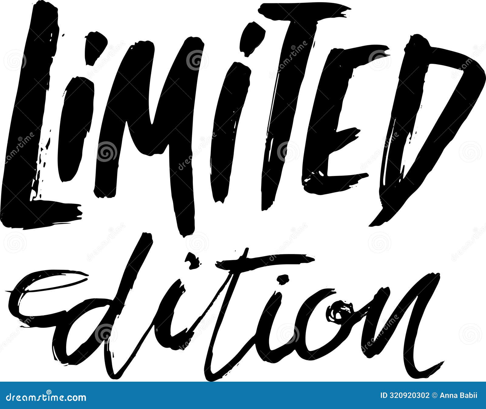 Limited Edition Modern Lettering Design. Stock Vector - Illustration of ...