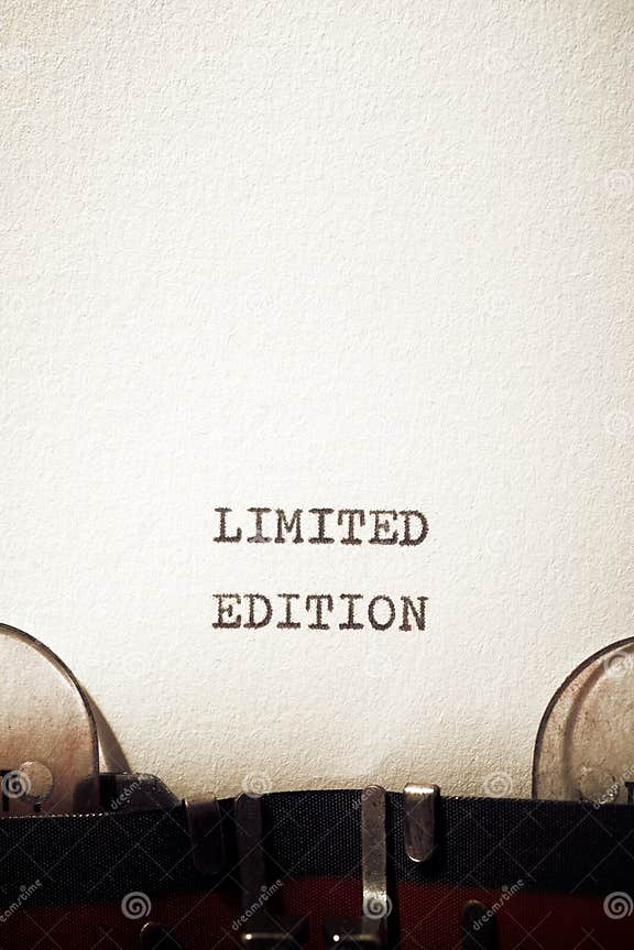 Limited edition text stock photo. Image of letter, product - 211550192